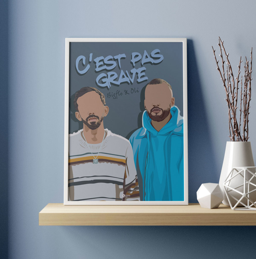 Illustration Bigflo et Oli par 2SCOM studio graphique